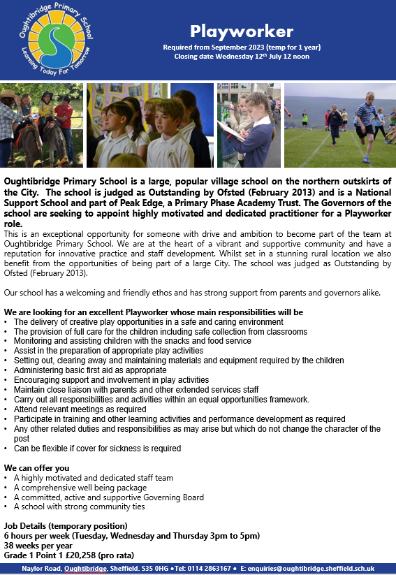 Noticeboard | Stocksbridge Nursery Infants School