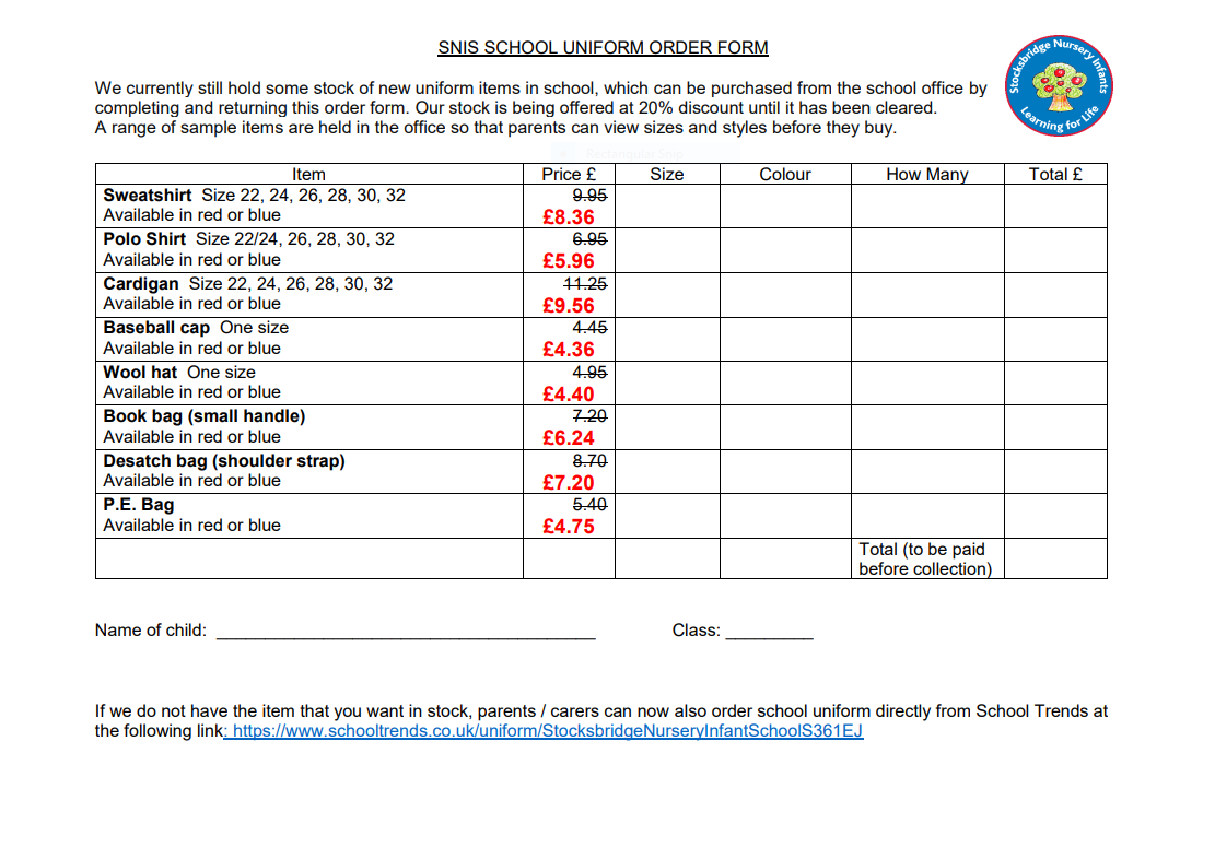 Noticeboard | Stocksbridge Nursery Infants School